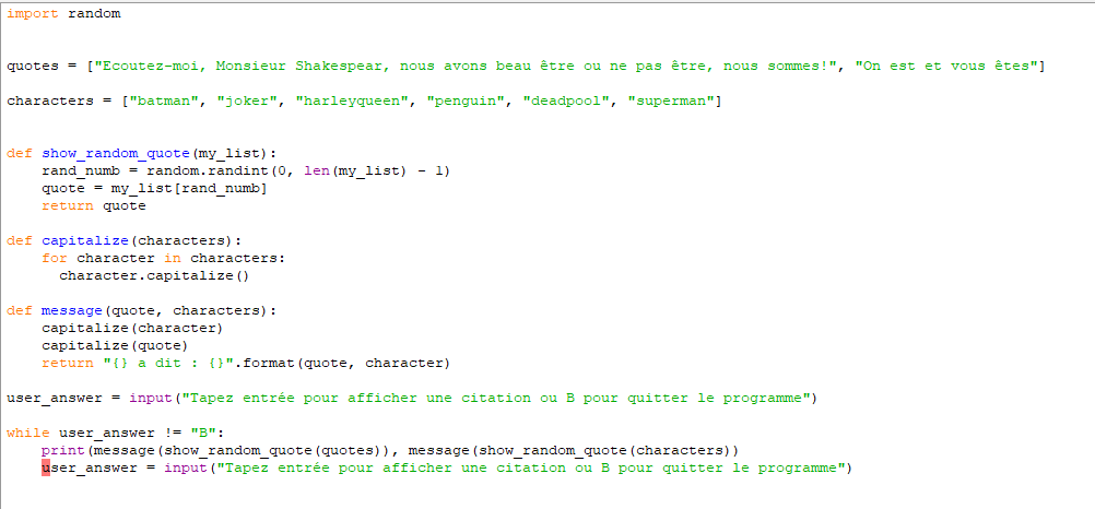 [Résolu] Programme Python avec les citations de personnages par Edouardpp100 - page 1 ...